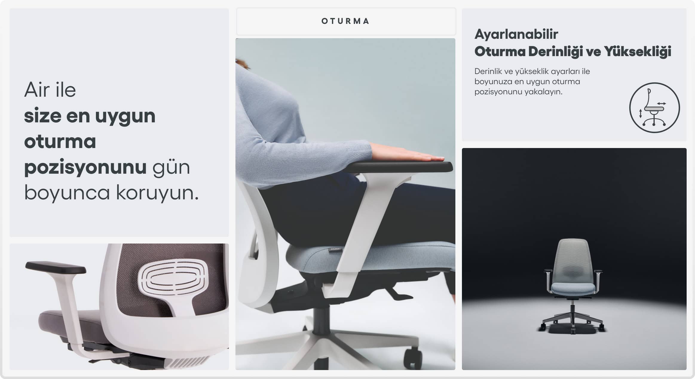 NURUS AIR PRO SİYAH ÇALIŞMA KOLTUĞU | Atom Ofis